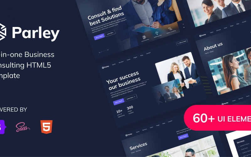 Parley - Business Consulting HTML Template - TemplateMonster