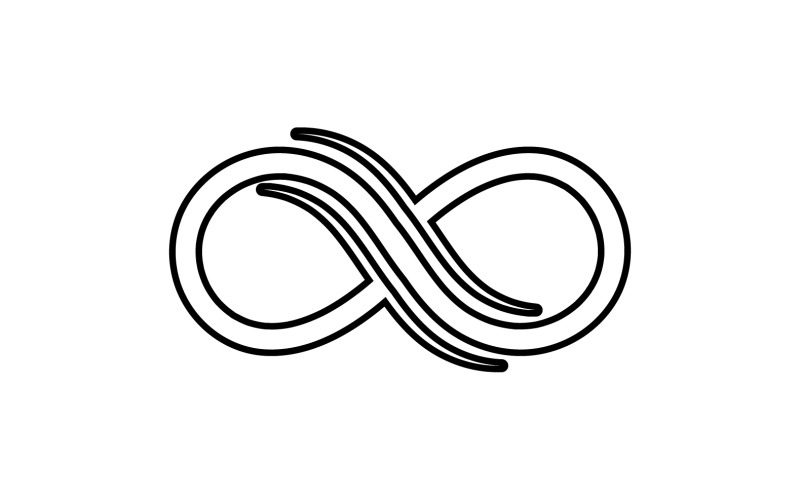 Símbolo de logotipo de línea de bucle infinito vector v2