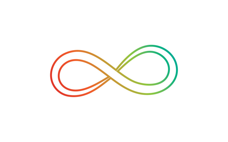 Símbolo de logotipo de línea de bucle infinito vector v5