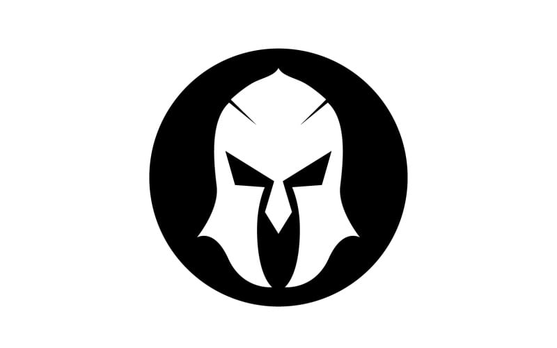 Spartan gladiator helmet icon logo vector v14