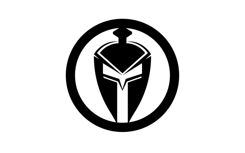 Spartan gladiator helmet icon logo vector v18