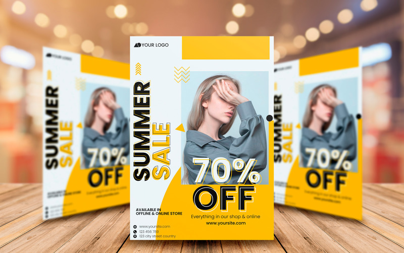 Summer Sale Flyer Template 1 #316141 - TemplateMonster
