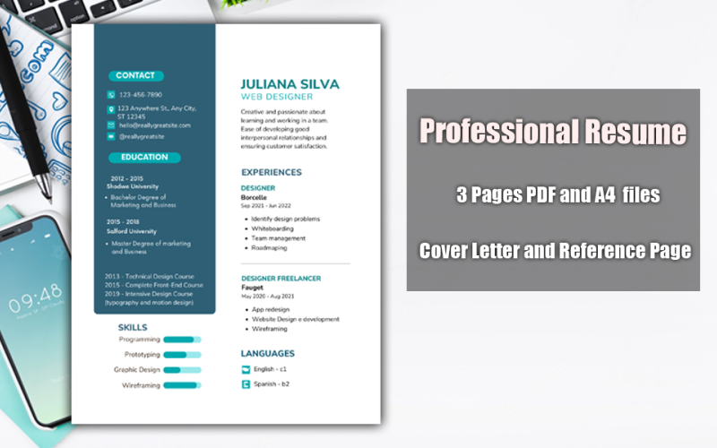 Adobe XD Resume Templates - 66+ CVs Editable in Adobe XD