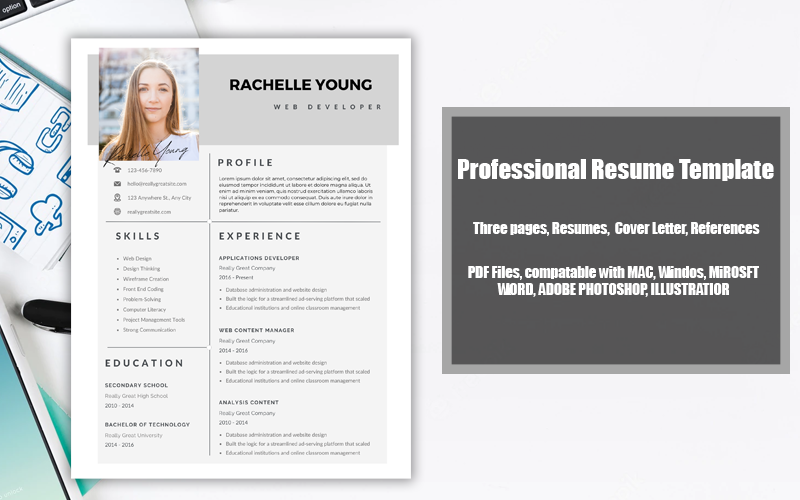 Printable Resume Template PDF Web Developer - TemplateMonster