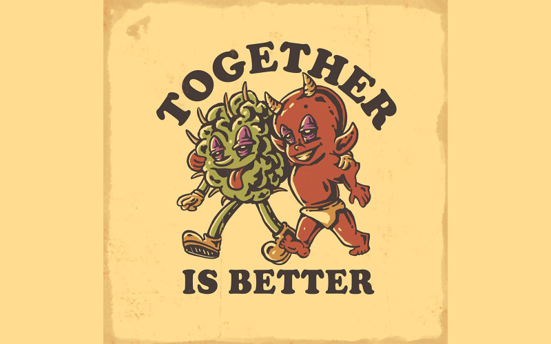 Together Is Better Illustration Template - TemplateMonster