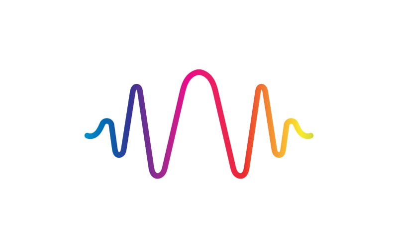 Sound wave music line logo v2 #317060 - TemplateMonster