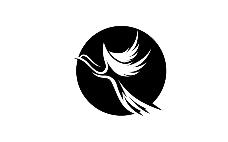 Bird wing flying animal logo vector design version 23