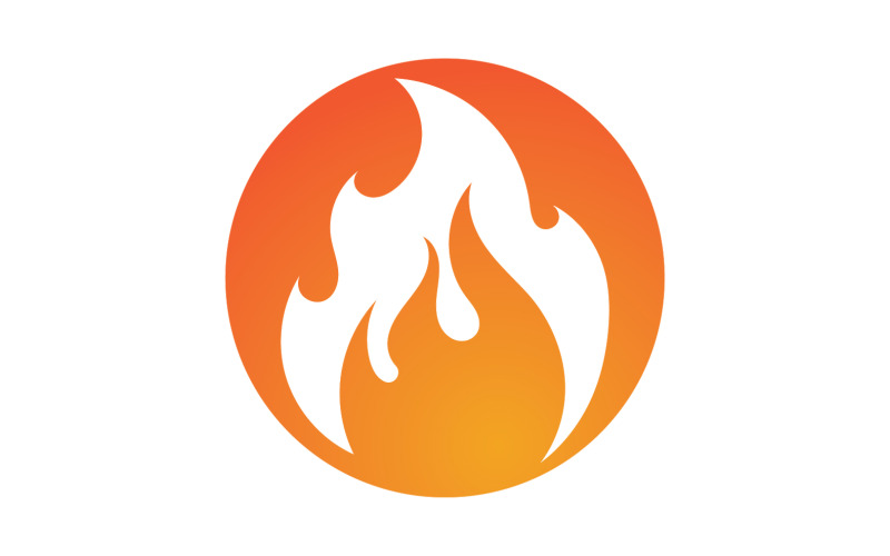 Elemento de modelo de logotipo de ícone de chama de fogo v37
