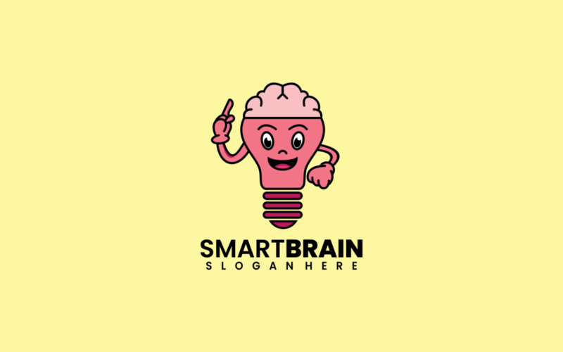 Smart Brain Cartoon Logo Style #317387 - TemplateMonster
