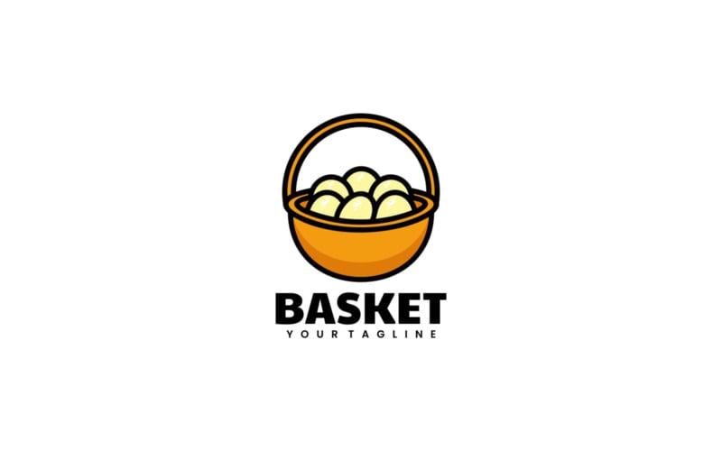 Basket Simple Mascot Logo #317880 - TemplateMonster