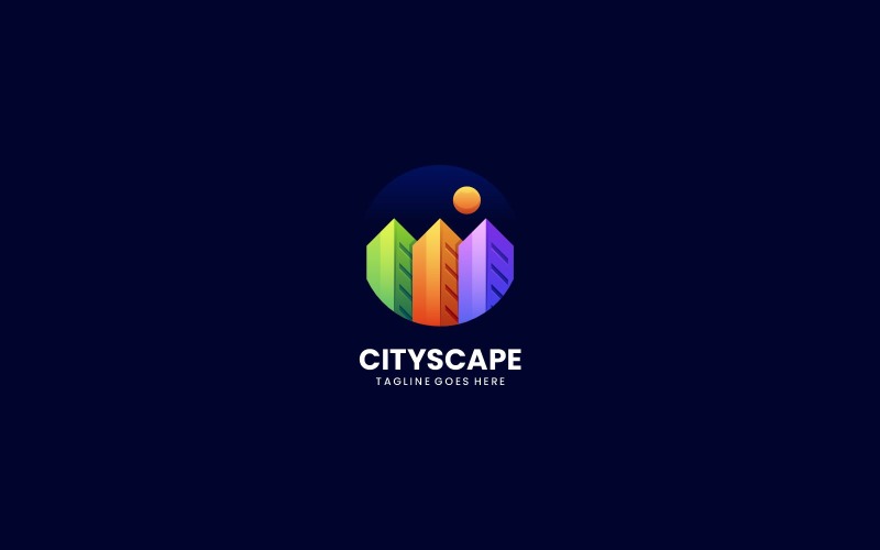 Cityscape Gradient Colorful Logo #317889 - TemplateMonster