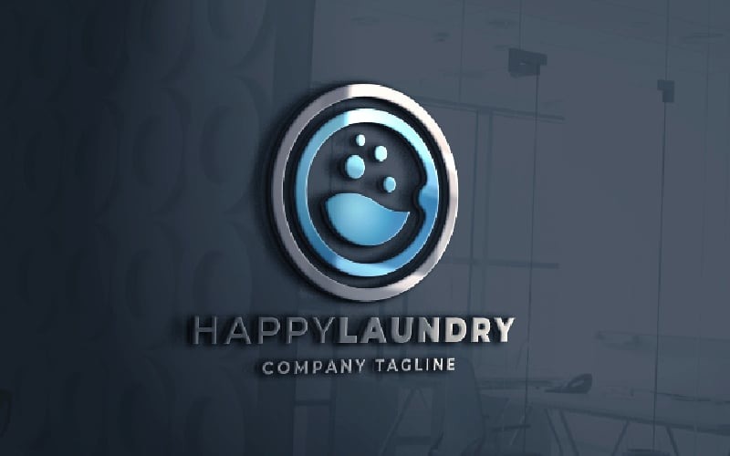 Happy Laundry Pro Logo Template #317825 - TemplateMonster