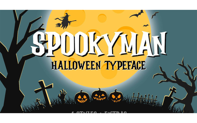 Police d'affichage Spookyman Halloween - TemplateMonster