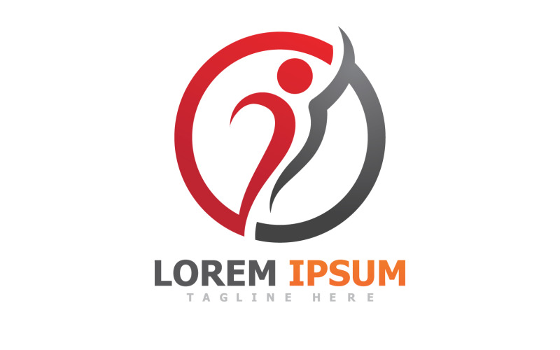 Caractère humain logo signe illustration vecteur v1