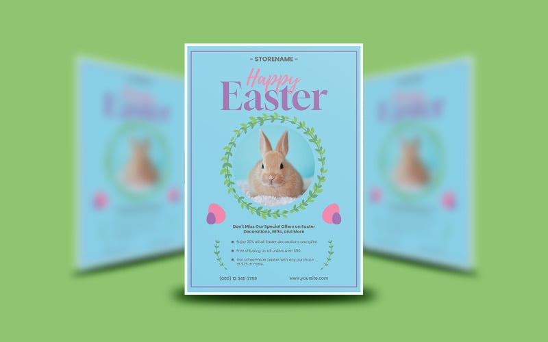 Easter Offer Flyer Template #317916 - TemplateMonster