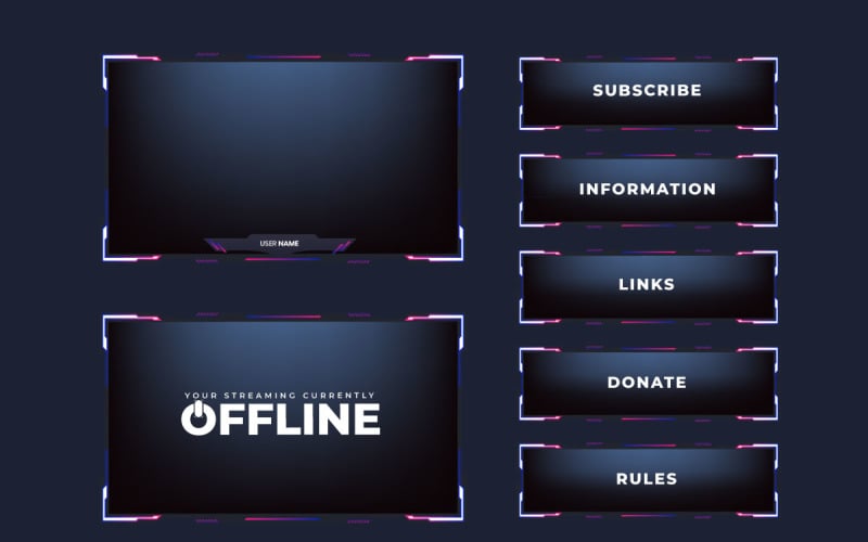 Vektor für Broadcast-Screen-Panel-Vorlagen - TemplateMonster