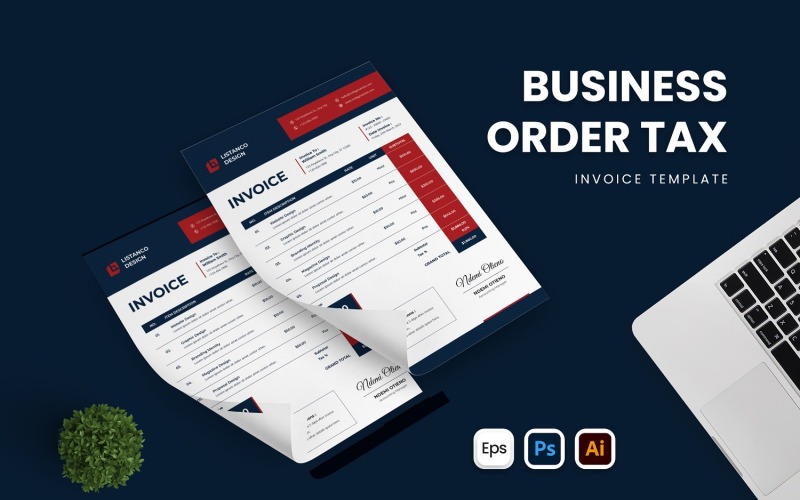 Business Oder Tax Invoice #318278 - TemplateMonster