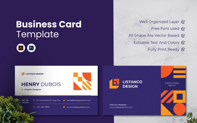 Personal Card Business Card #318221 - TemplateMonster