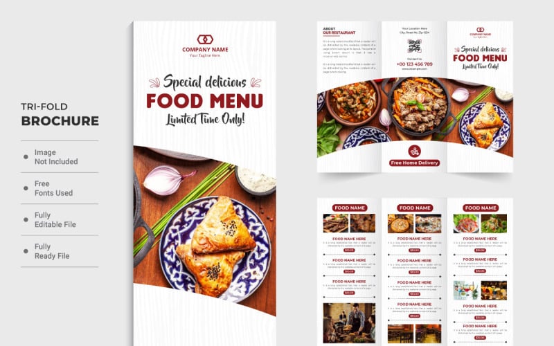 Beautiful culinary business brochure - TemplateMonster