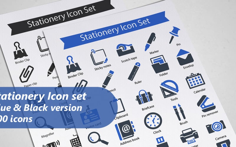 Stationery Icon Set Template #318391 - TemplateMonster