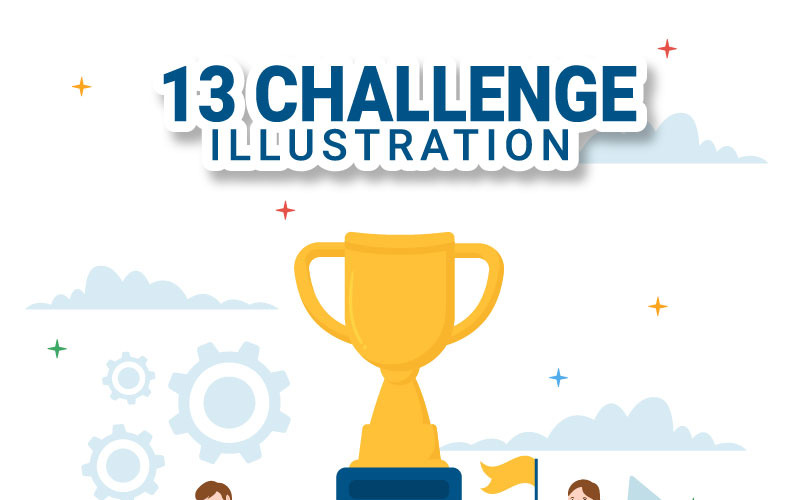 13 Défi et illustration d'obstacle à surmonter