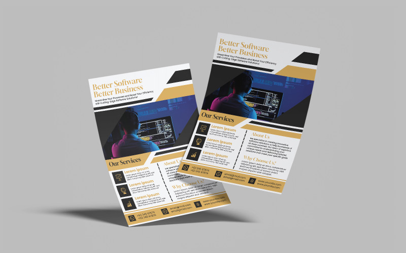Modèle de Flyer de service logiciel #318992 - TemplateMonster