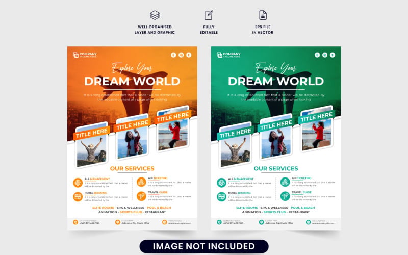 Tour and travel advertisement flyer #318978 - TemplateMonster