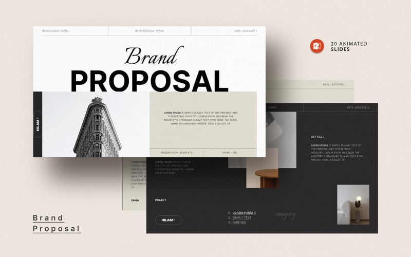 Brand Proposal Powerpoint Layout #319019 - TemplateMonster