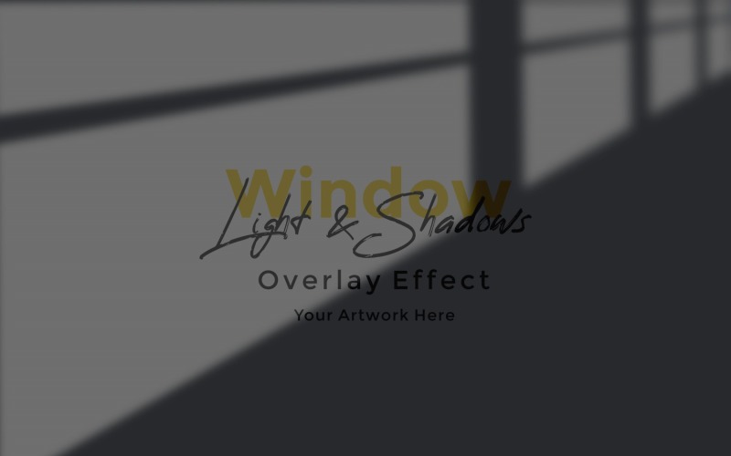 Window Sunlight Shadow Overlay Effect Mockup 92