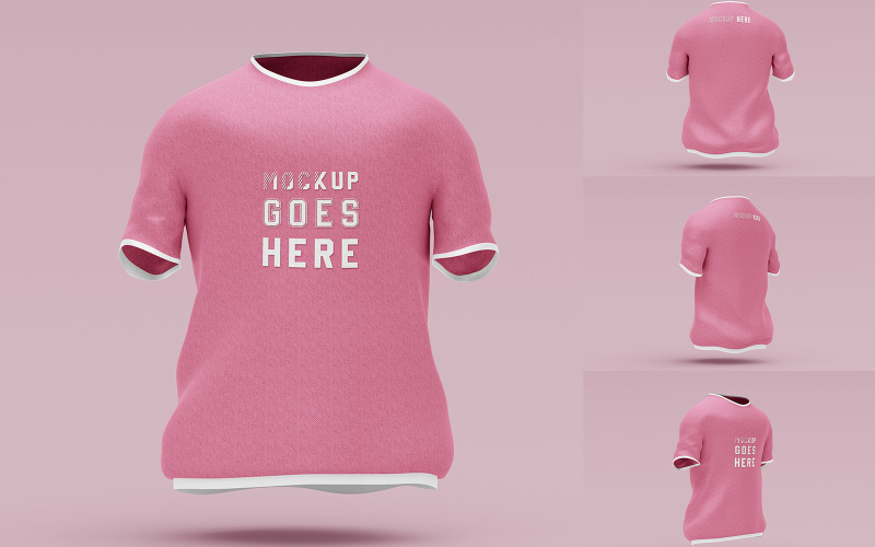 3D Custom Shirts Mockup Template #319365 - TemplateMonster