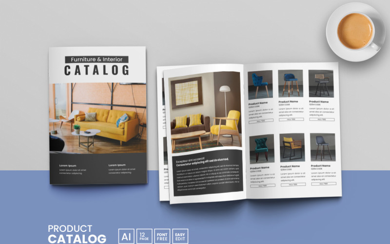 Plantilla de revista Lookbook de muebles de BAMBÚ