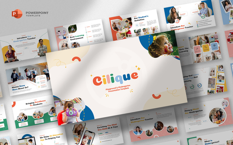 Cilique - Maternelle Modèle PowerPoint - TemplateMonster