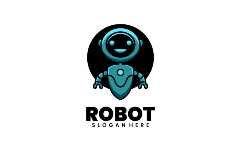 Robot Basit Maskot Logo Stili #319745 - TemplateMonster
