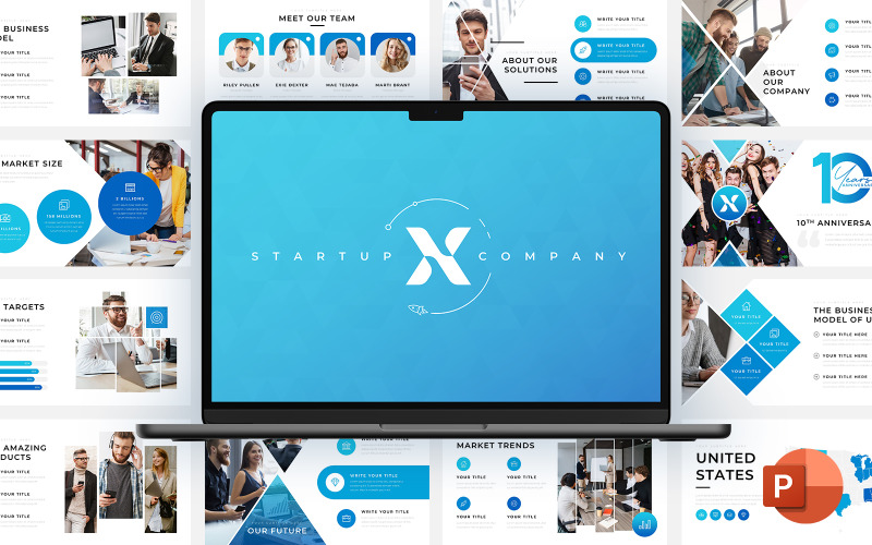 StartupX - Pitch-Deck-PowerPoint-Vorlage - TemplateMonster