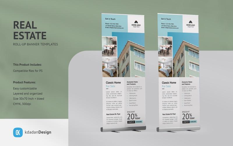 Real Estate Roll Up Banner Vol 020 #319805 - TemplateMonster