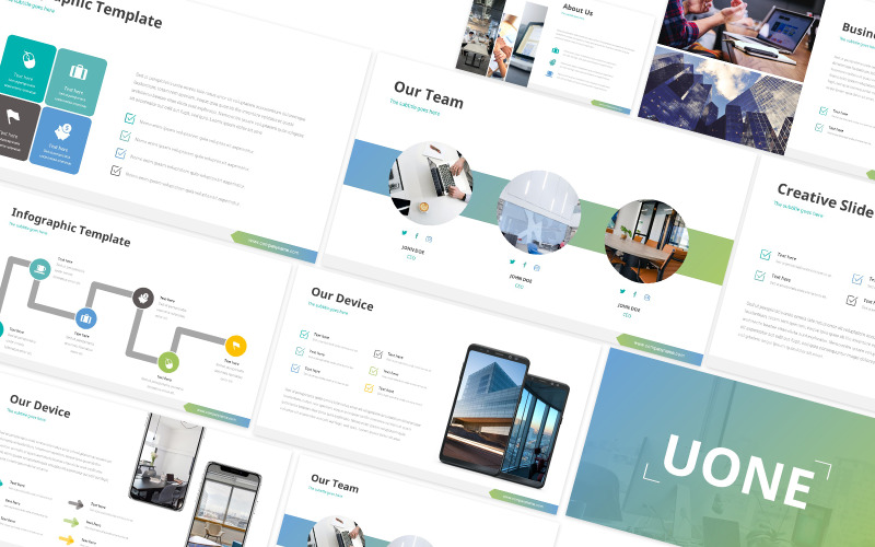 Uone Company Powerpoint-Vorlage #319819 - TemplateMonster