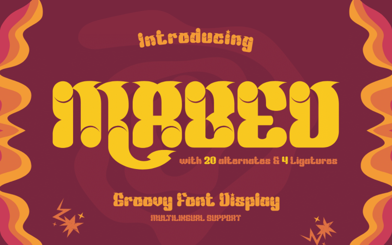 Mabed | Groovy Retro Font #320199 - TemplateMonster