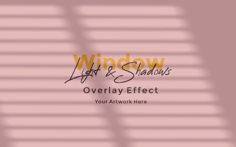 Window Sunlight Shadow Overlay Effect Mockup 329