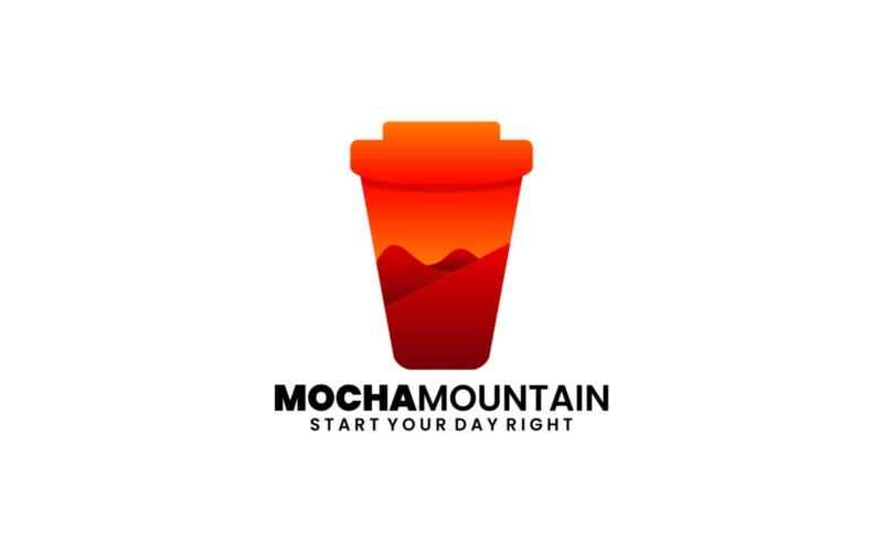 Mocha Mountain Gradient Logo #320385 - TemplateMonster
