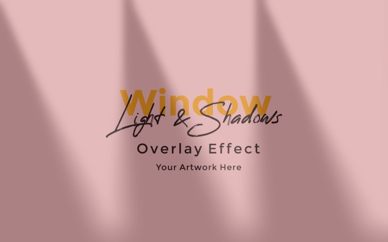 Window Sunlight Shadow Overlay Effect Mockup 469
