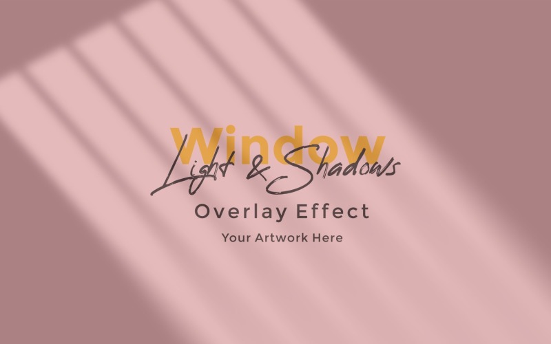 Window Sunlight Shadow Overlay Effect Mockup 479