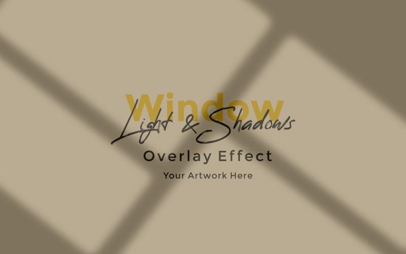 Window Sunlight Shadow Overlay Effect Mockup 455