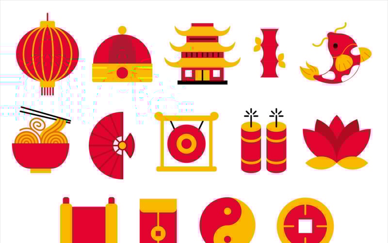 Japan Food Doodle Vector Line Art #01 - TemplateMonster