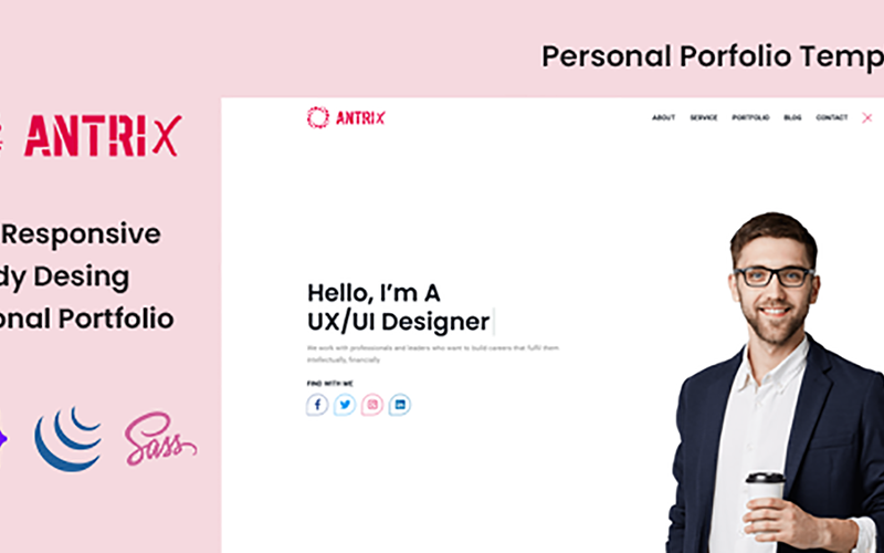 Antrix - Persönliches Portfolio HTML5-Vorlage