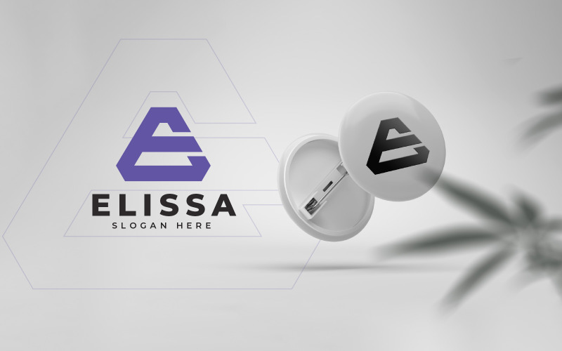 Logotipo de E - Diseño de logotipo de monograma de triángulo de letra E