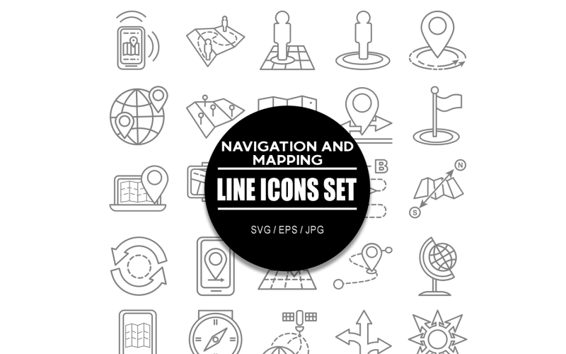 Maps Icons - Descarga más de conjuntos de iconos | Monstruo de plantilla