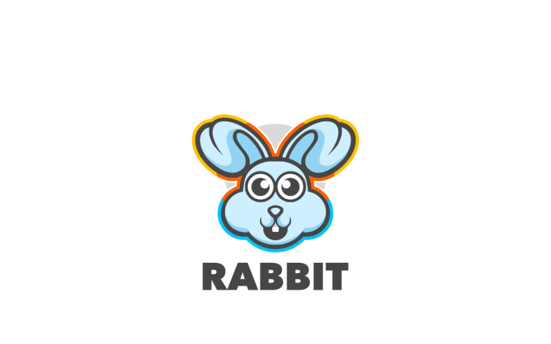 Rabbit Cartoon Mascot Logo Template #320621 - TemplateMonster