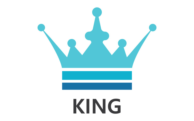 Kronkönig und Prinzen Logo Vorlage Vektor V16