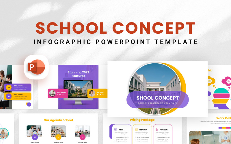 School Concept Presentation Template - TemplateMonster