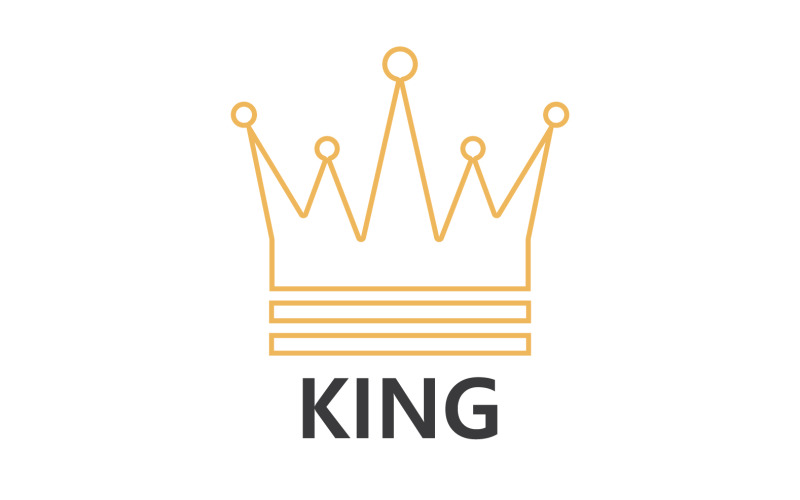 Kronkönig und Prinzen Logo Vorlage Vektor V25